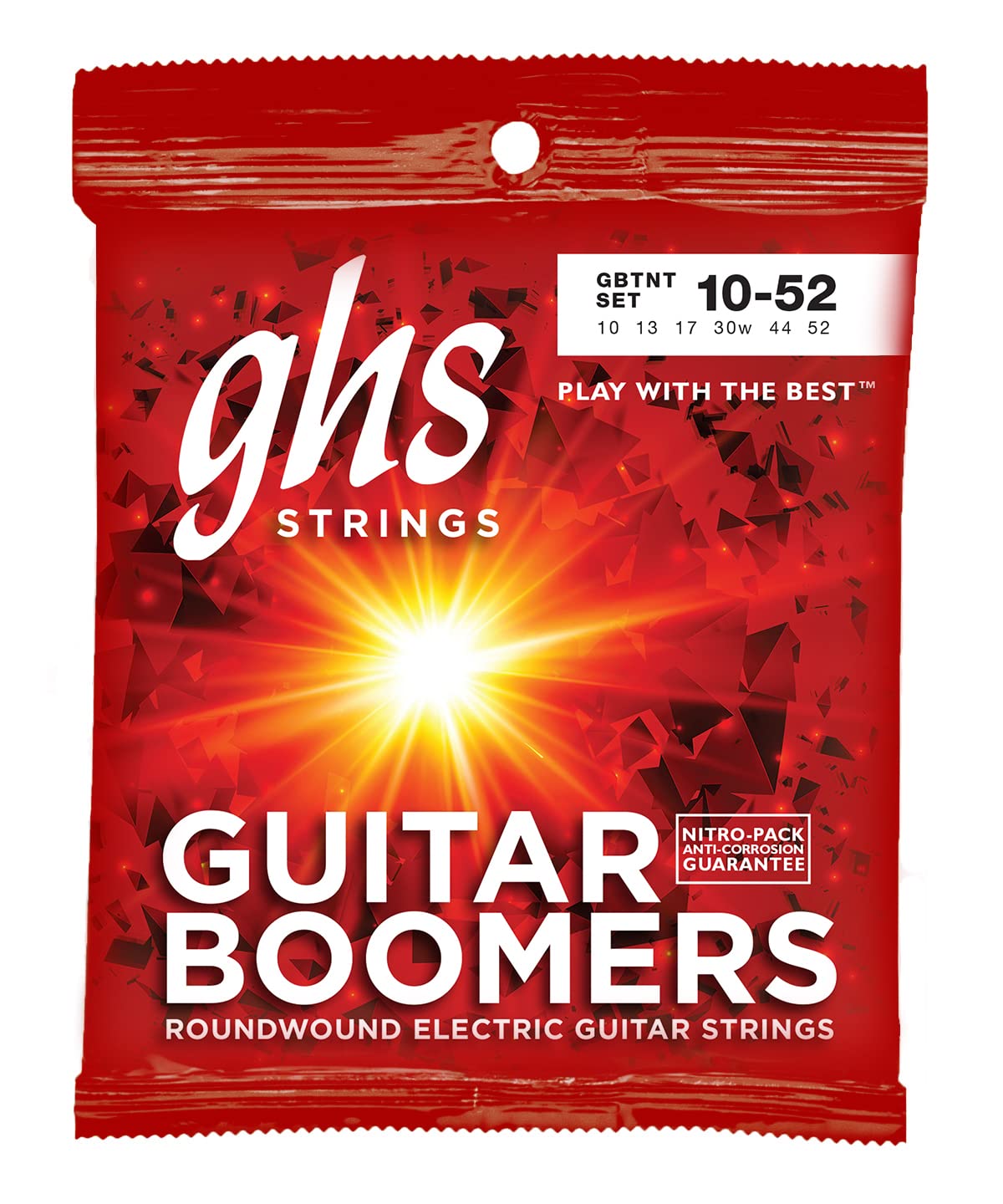 Ghs Strings - GBTNT-10 SET Electric Guitar Strings - Guitar Boomers Nickel-Plated Steel Thin & Thick 10-52 (10 SETS)