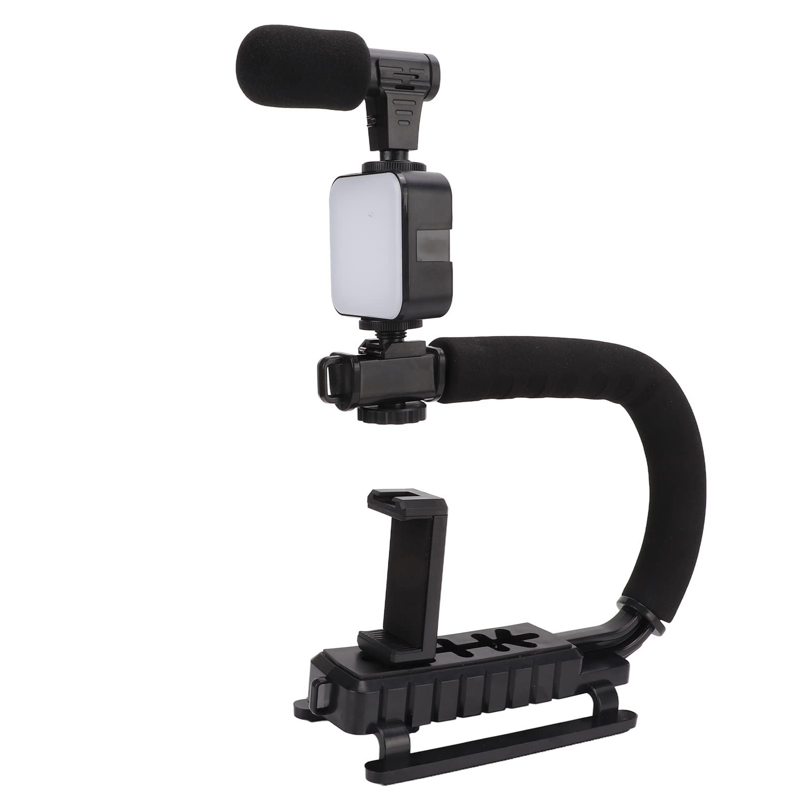 Handheld Camera Stabilizer, Noise Reduction Microphone 1/4 inch Thread U Shape Camera Stabilizer Anti Loose Standard 0.64cm Thread for Outdoor for Shooting