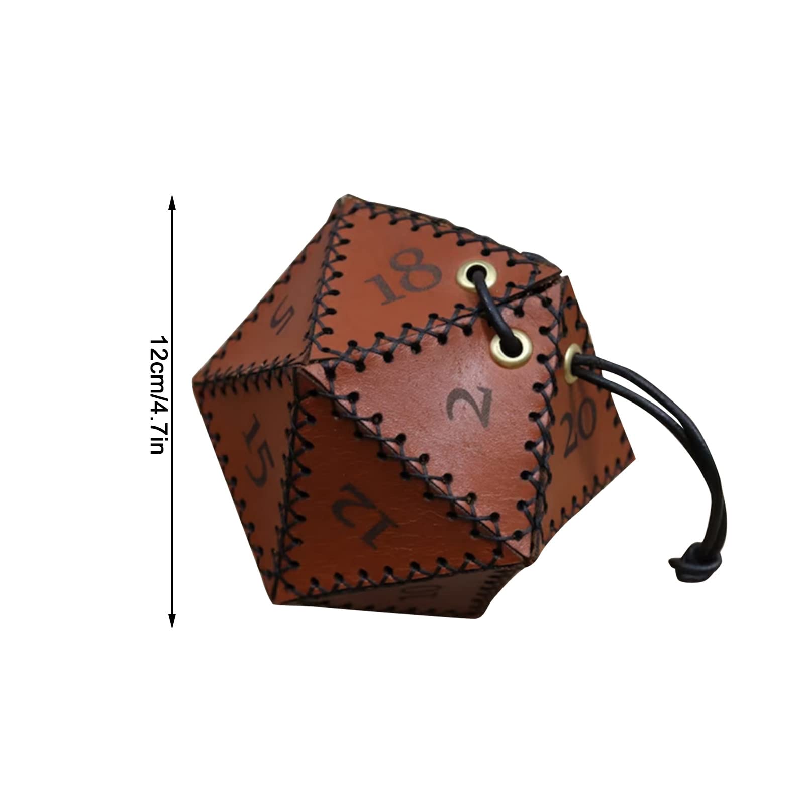 Newest Leather Drawstring DND Dice Pouch Storage Bag,Polyhedral Dice Pouch Portable Drawstring Bag for RPG,Game,DND Dice Bag