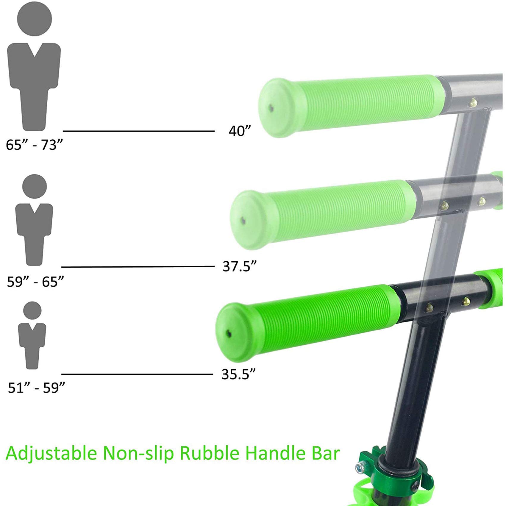 Geelife Scooters 2 Wheel Folding Kick Scooter for Adults Teens Youths Boys Girls (Green)