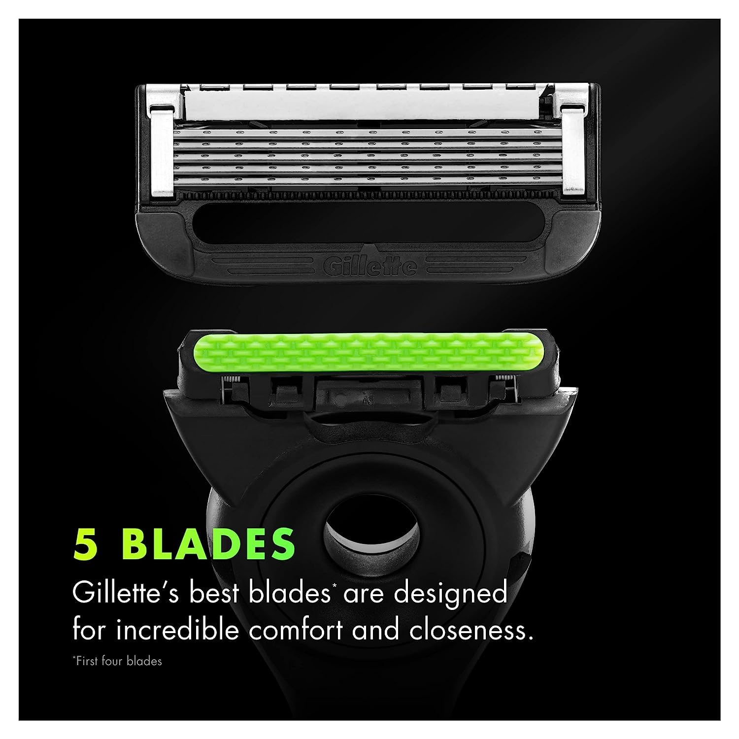 Gillette Labs with Exfoliating Bar by Gillette Razor for Men Neon Edition , 1 Handle, 1 Razor Blade Refill, Includes Premium Magnetic Stand