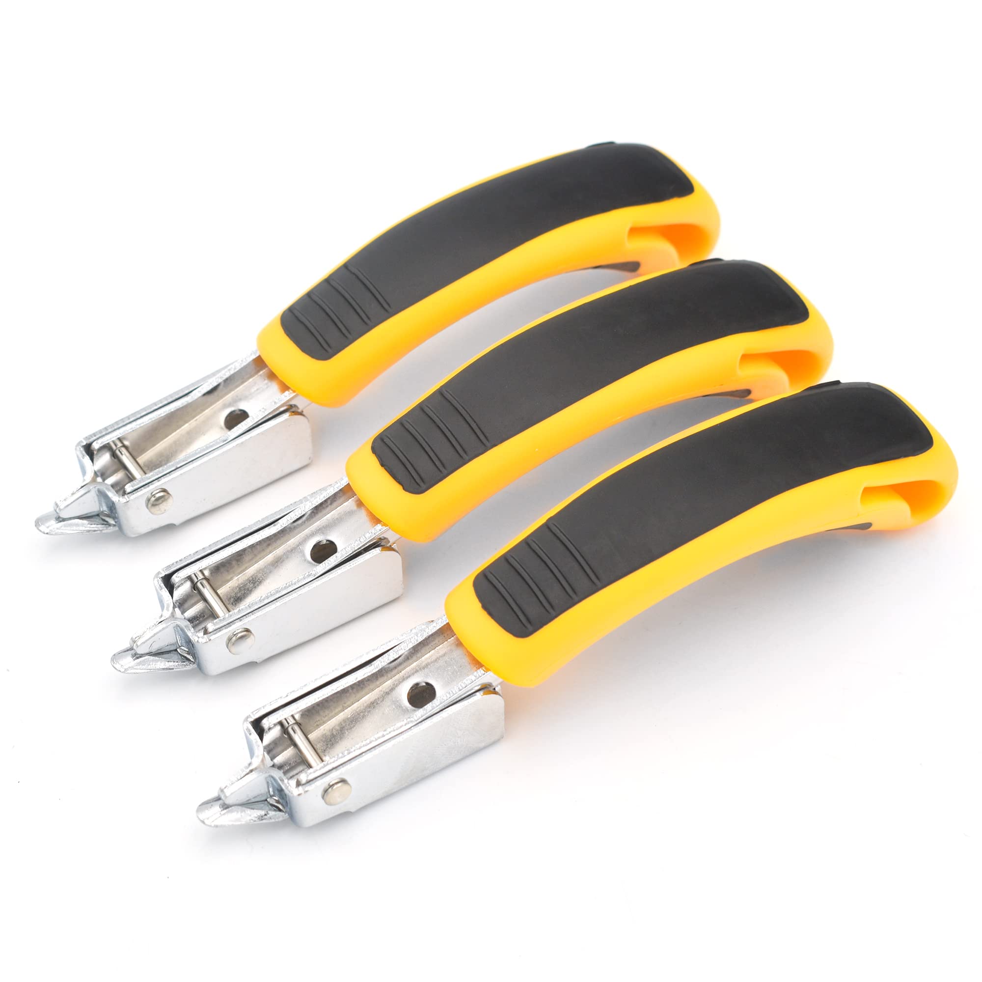 GEARLINTON Staple Remover Heavy Duty Staple Puller, Upholstery Tool Industrial Staple Remover for Furniture, Floor, Carpet, Carton (3 Pack, Blue)