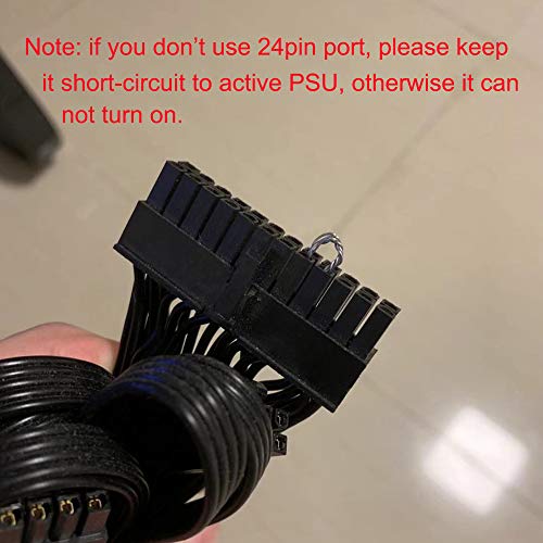 HVVH High Power 24 Pin Miner/BTC/ETC GPU ATX Fully Modular 1600W Power Supply Support Double CPU Mining Server and Computer Designed for US Voltage 110V 1600W
