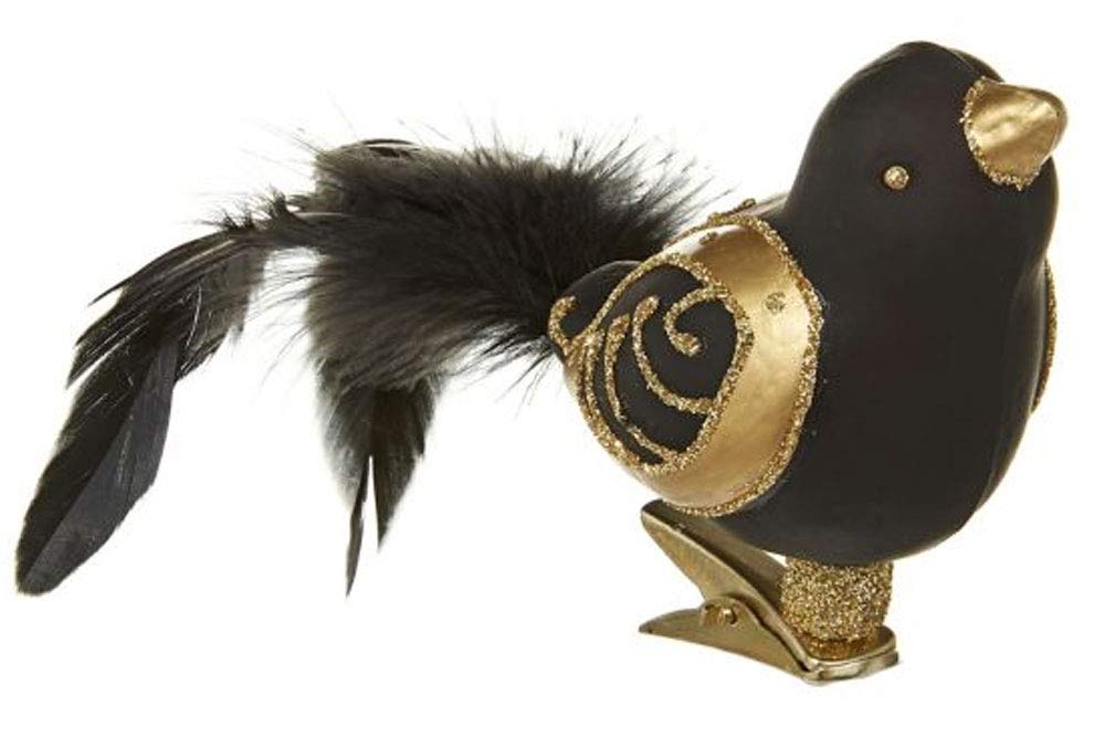 Glucksteinhome It's Magic Glass Plated Feather Tail Bird Clip