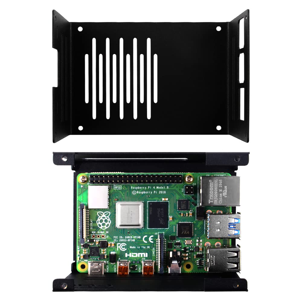 GeeekPi Raspberry Pi 4 Metal Case,Raspberry Pi 4B Case for Raspberry Pi Low-Profile CPU Cooler,Raspberry Pi Case for RPi Horizontal ICE Tower Cooler (Pi and Fan NOT Included)