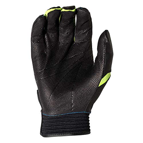 Franklin Sports MLB Freeflex Series Batting Gloves, Black/Electric Blue Adult Medium