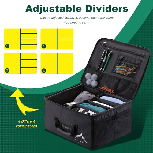 HIMAL HIMAL Golf Trunk Organizer -Collapsible & Foldable Golf Travel Storage,Waterproof Car Golf Bag with Independent Ventilation Compartment for 1 Pair Shoes