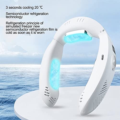 Hanging Neck Fan Mobile Air Conditioner Neckband Portable Fan Air Cooler For Winter Heating Warmer USB Cooling 2.24 (Color : Black)
