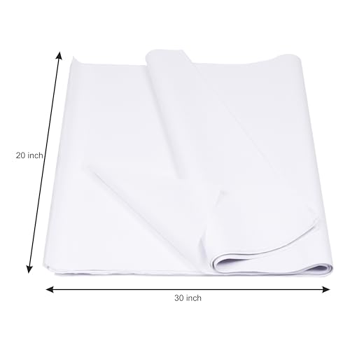 White Tissue Paper Bulk | White Tissue Paper for Gift Bags | 20 X 30 Inch - 100 Sheets | Acid Free Tissue Paper for Packaging, Wrapping Paper, Packing Tissue Paper for Moving, Crafts, Wedding Decor