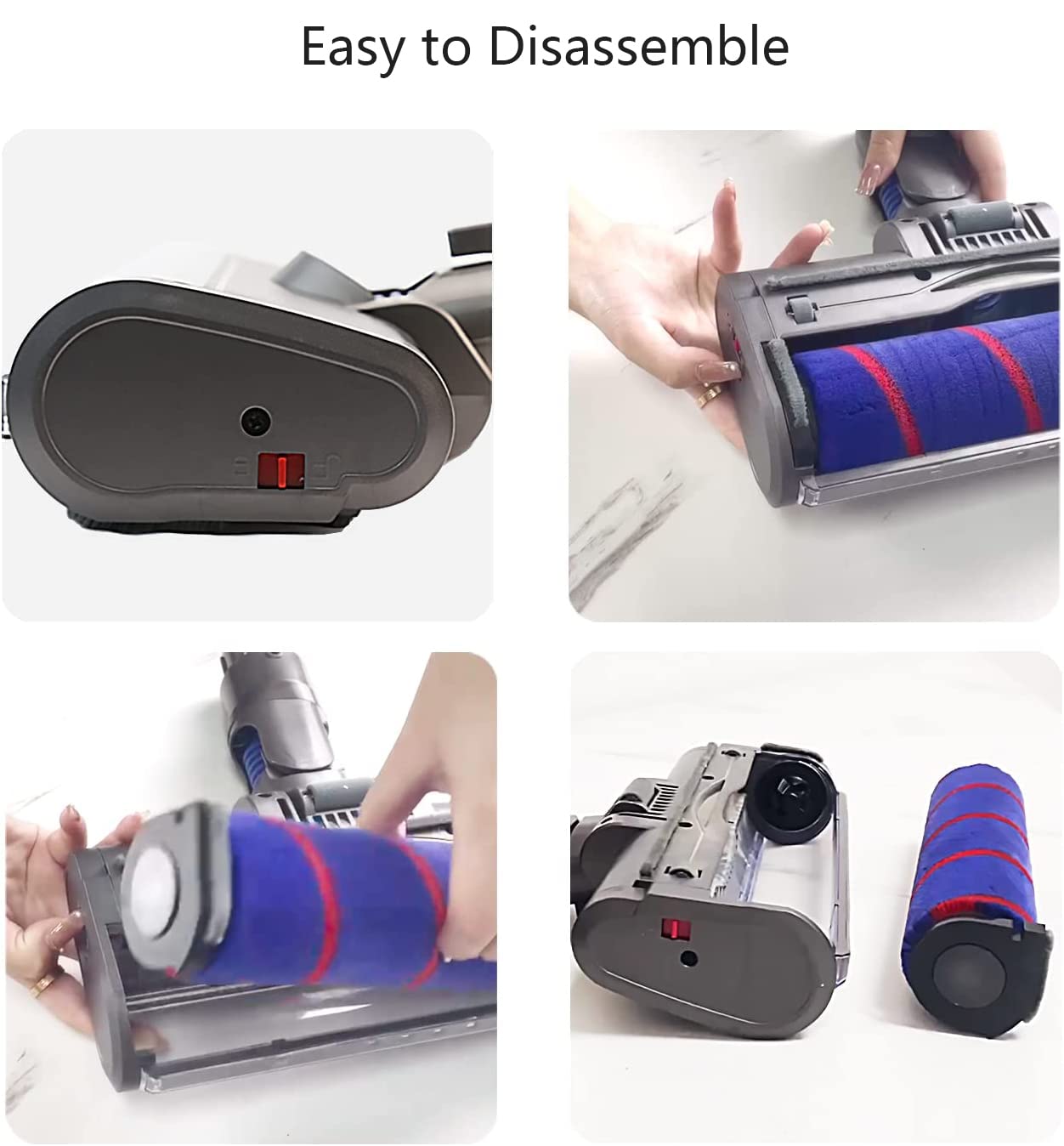 GTHUNDER Stick Vacuum Replacement Roller Compatible with Dyson Cordless Replacement Head V7 V8 V10 V11 V15 Stick Replacement Head Hardwood Floors