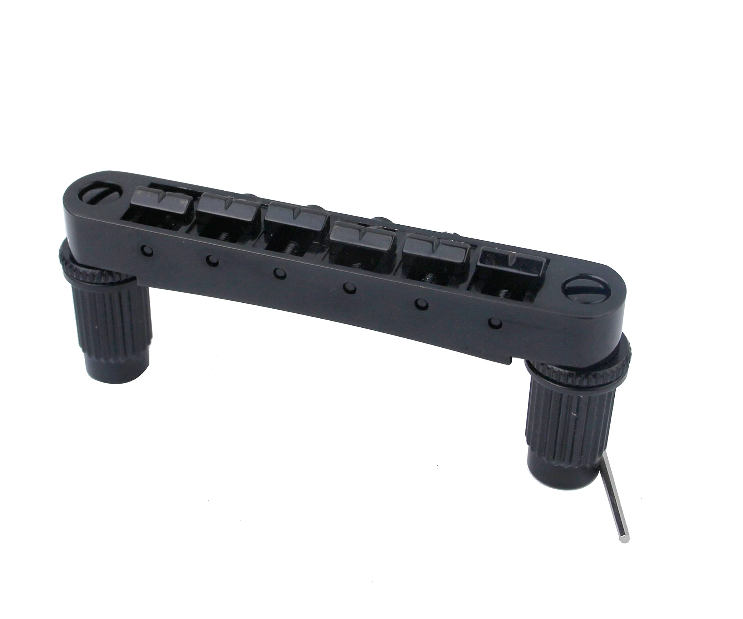 Guyker Guitar Saddle Bridge - Tune-O-Matic Bridges with Studs Replacement for LP EPI 6 String Electric Guitar (GM003, Black)