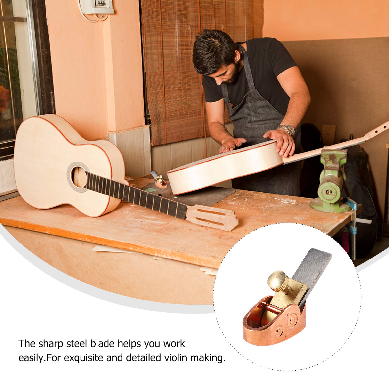 generic Violin Maker Hand Tool Luthier Hand Planer Tool Mini Woodworking Hand Planer Tool for Musical Instrument