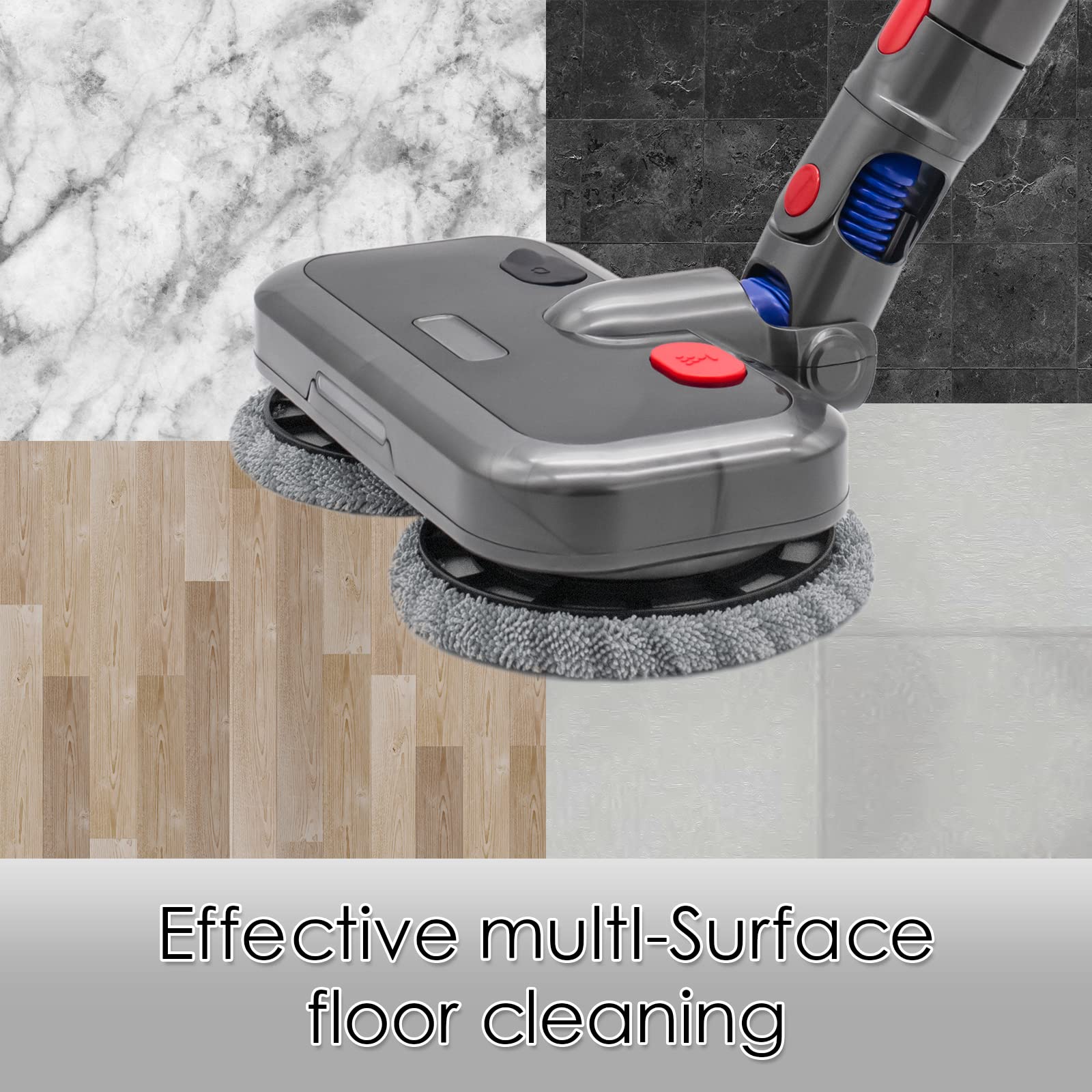 Garbage fighter Electric Mop Head Attachment for Dyson V7 V8 V10 V11 V15 Wireless Vacuum Cleaner Wet & Dry Mop Cleaning Head Floor Brush Replacement Parts