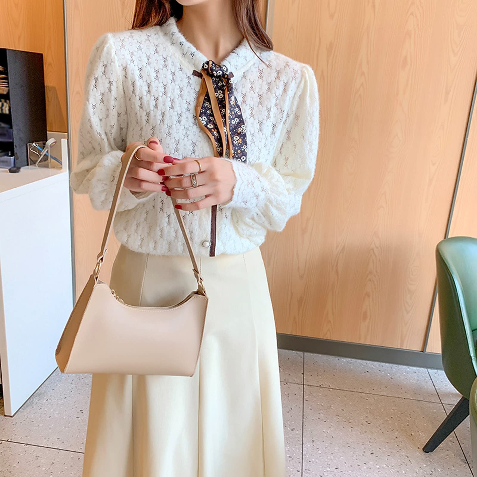 GURSAC Bags for Women Fashion Artificial Leather Solid Color Underarm Bag Handbag Phone Bag Shoulder Bag Messenger Bag