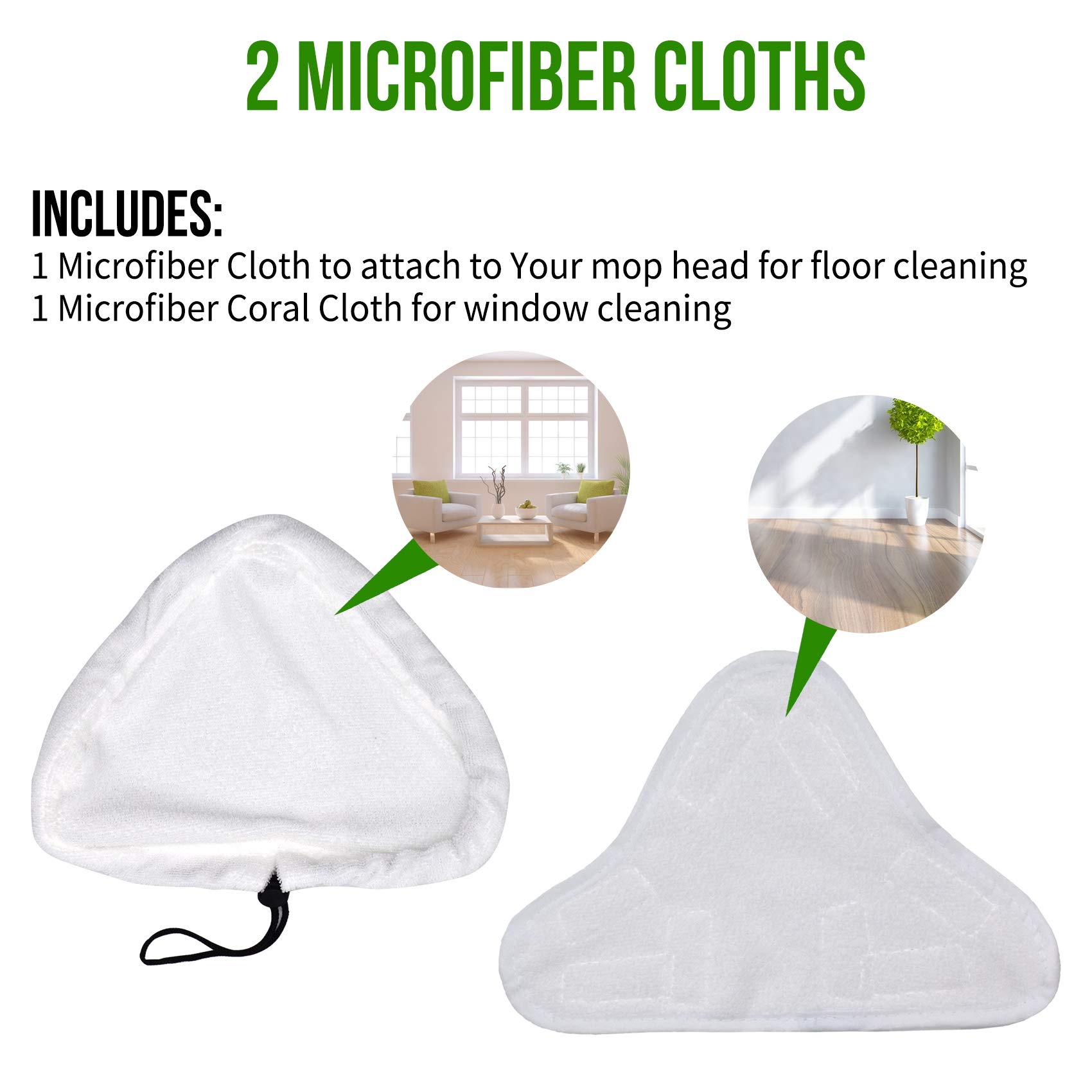FUSHUANG Washable Replacement Microfiber Steam Mop Pads Compatible with X5 and Vax Steam Mops with Cleaning Clothes