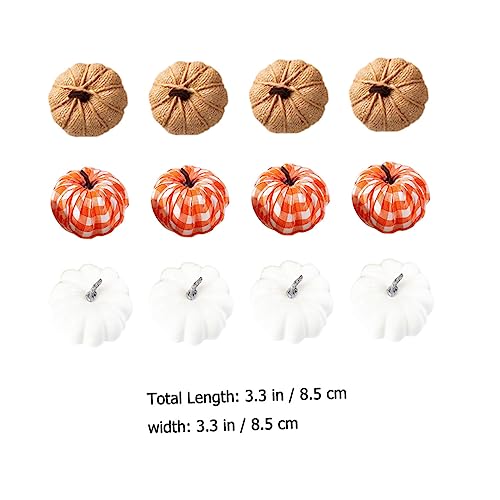 Garneck 36 Pcs Thanksgiving Pumpkin Foam Pumpkins Halloween Pumpkins Fall Decorations Artificial Pumpkin Ornament Pumpkin Model Halloween Layout Decor Lattice Ornaments Rope