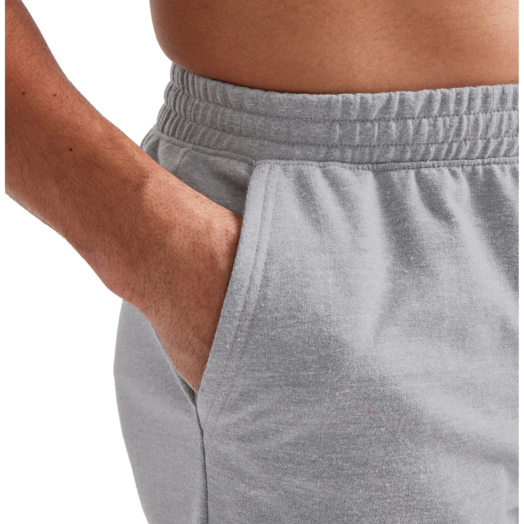 Hanes Comfortblend Men's Originals French Terry Sweat, Pull-On Athletic Shorts, 9", Concrete PE Heather, Large