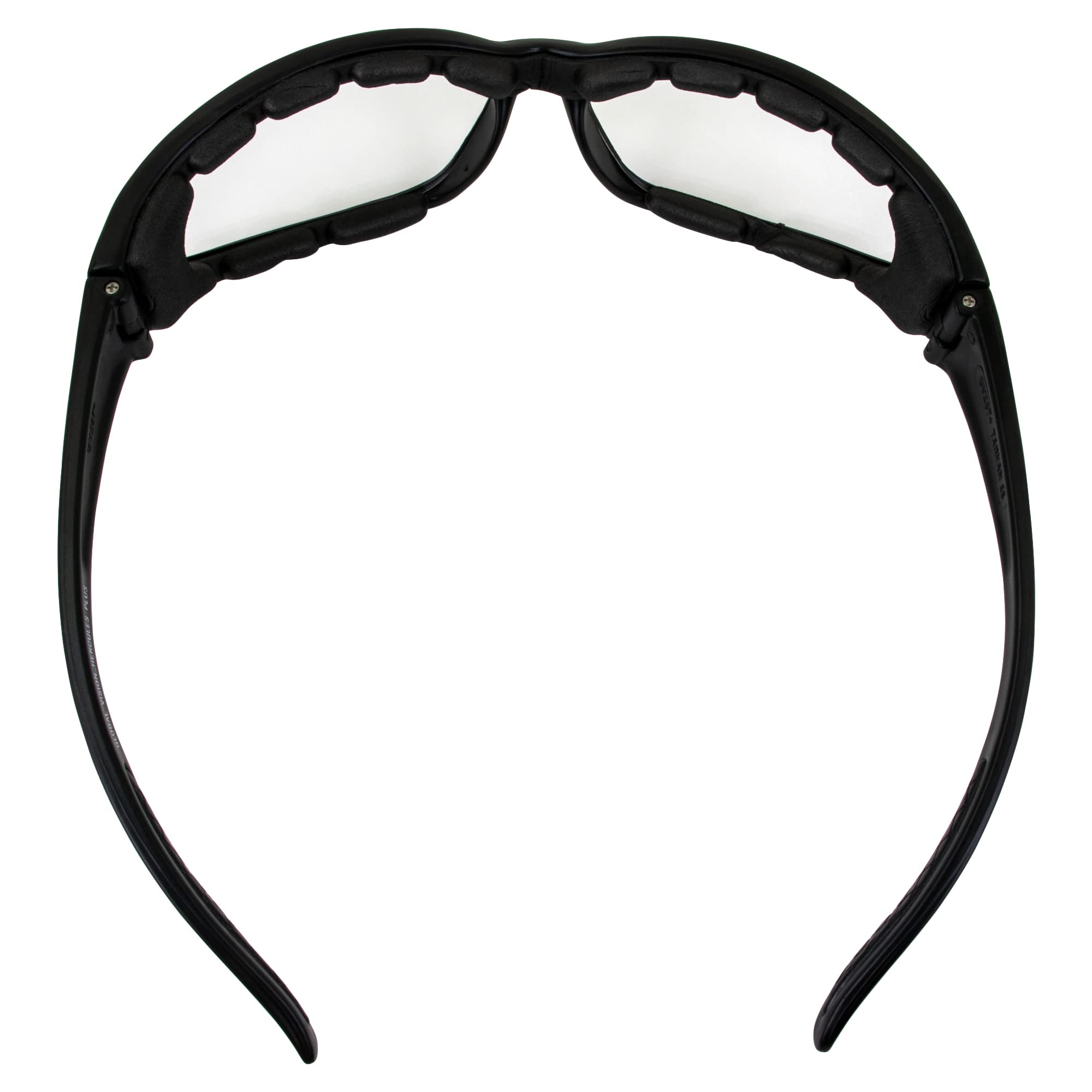 Global Vision Hercules Plus Padded Safety Motorcycle Sunglasses Black Frames Clear + Smoke Lenses