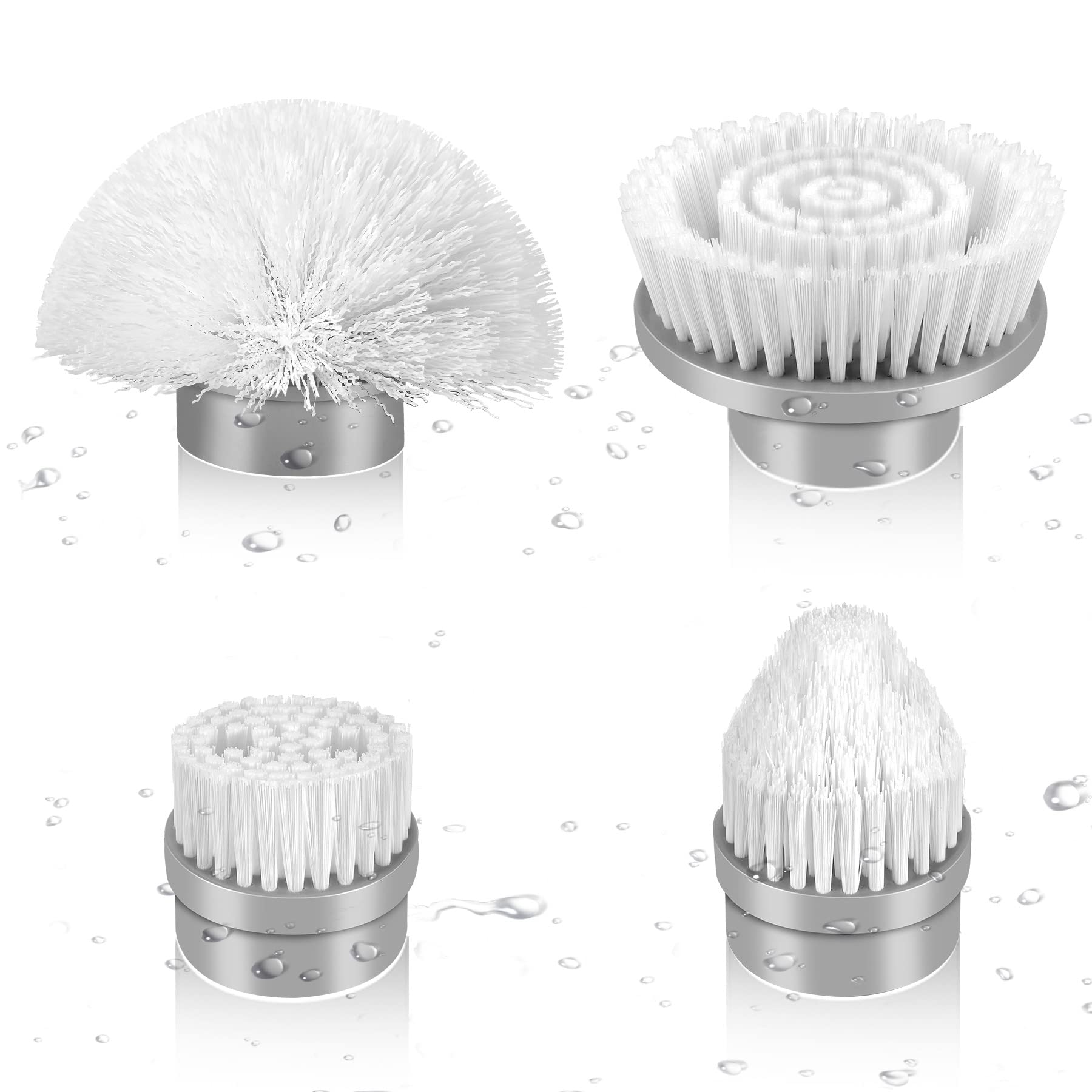 IAGREEA Spin Brush Heads Replacement, Electric Spin Scrubber Replacement Brush Heads Attachments Set, Cordless Power Scrubber Replacement Brush Heads for Cleaning Bathroom Kitchen