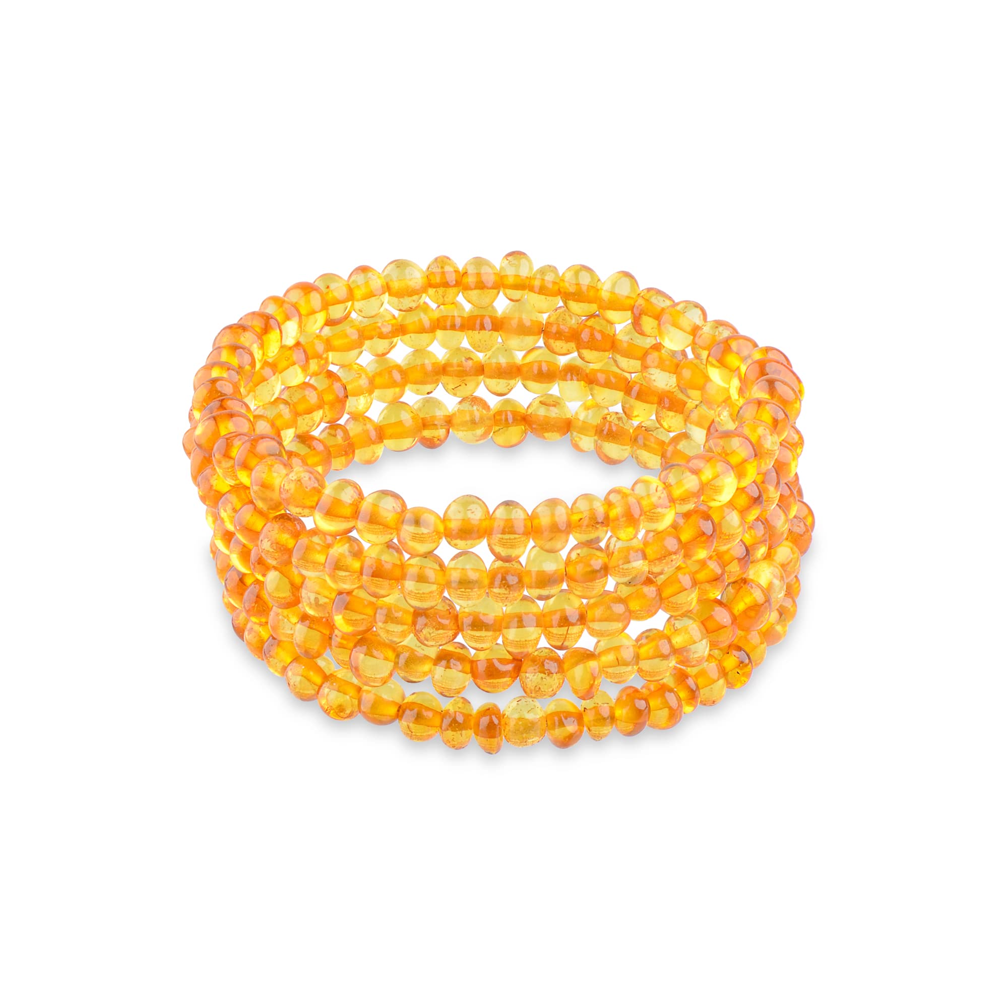 Genuine Amber Women’s Bracelet - Hand-Assembled Natural Jewelry from Europe - Baltic Sea Amber Beads - Cognac