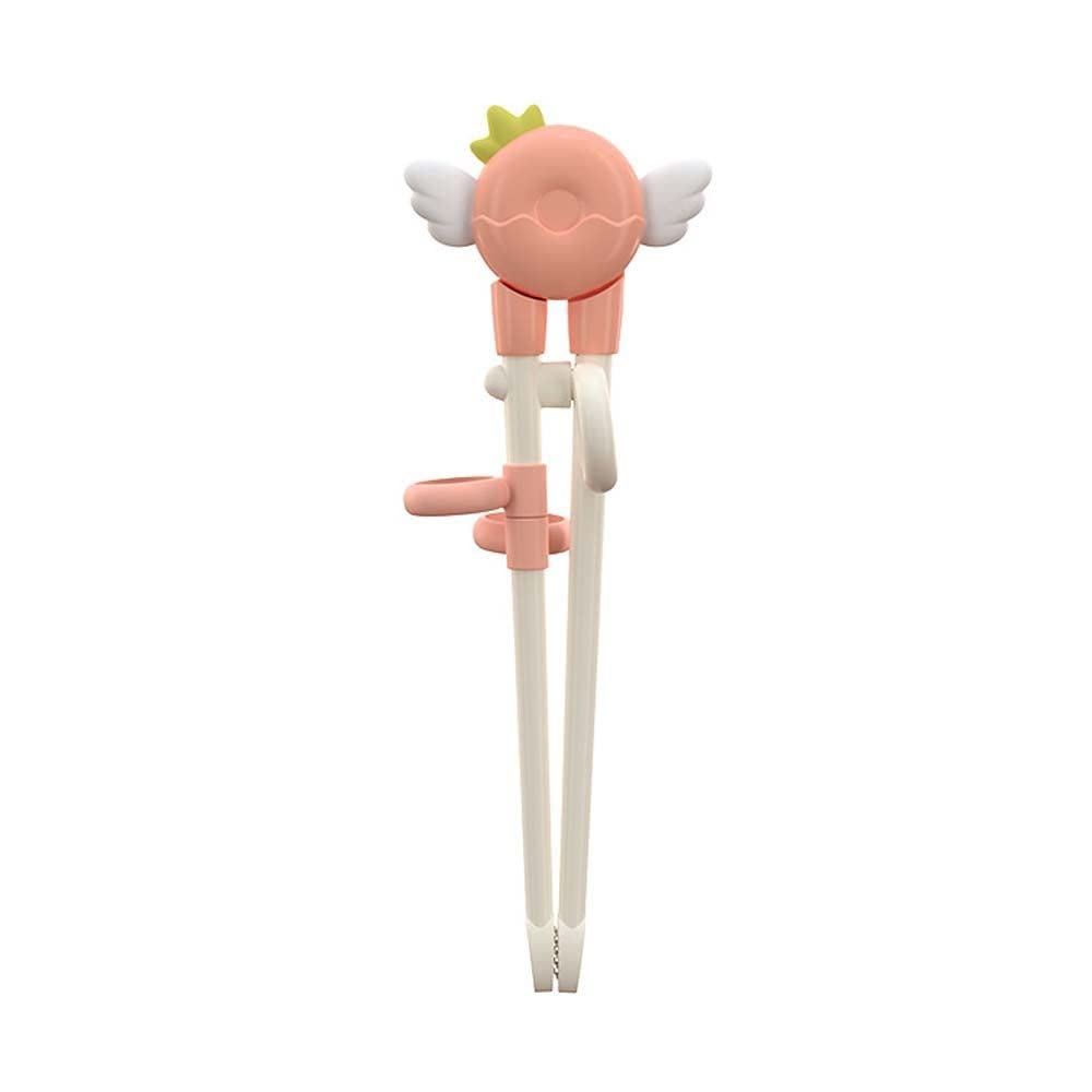 Houchu Learning Chopstick Cute Infant Tableware Silicone Safety Angel Children Practice Chopsticks Baby Eating Chopsticks(Angle)