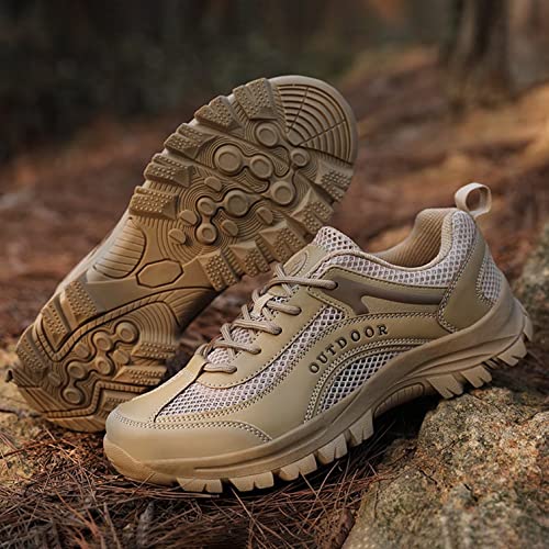 HARMOX Women's Men's Hiking Boot Anti-Slip Hiking Boots Women Waterproof Brown