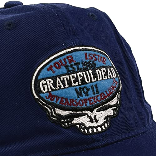 Grateful Dead Men's Standard Liquid Blue SYF Tour Issue Baseball Hat, Navy, One Size