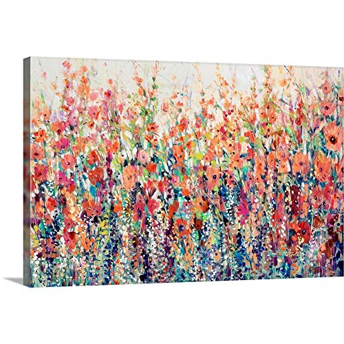GREATBIGCANVAS Flourish of Spring Canvas Wall Art Print, Floral Home Decor Artwork, 48"x32"x1.5"