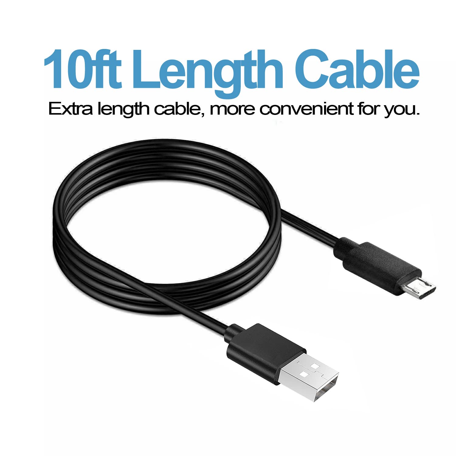 Hanorld Micro USB Charger Cable Charging Cord Replacement for Xbox One S One X Controller 10Ft