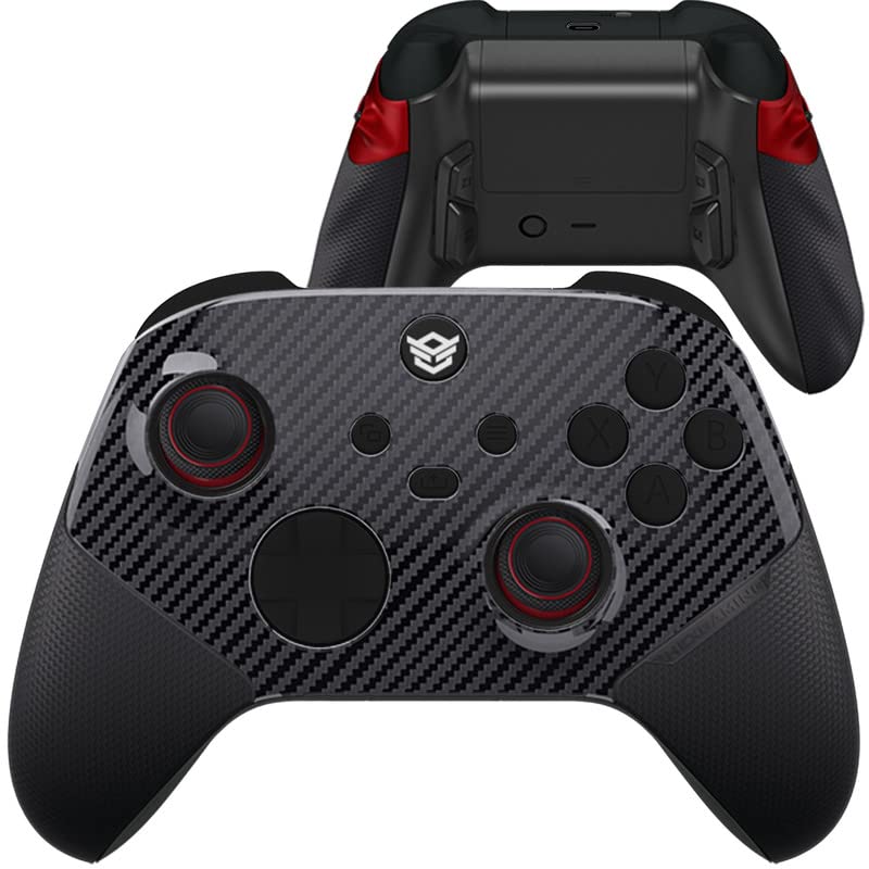 HEXGAMING Ultra X Wireless Controller for Xbox Series X & S, for Xbox One, for Windows 7/8/10-4 Back Buttons - Adjustable Triggers - Interchangeable Thumbsticks - 6 Profiles - Graphite Grain Silver