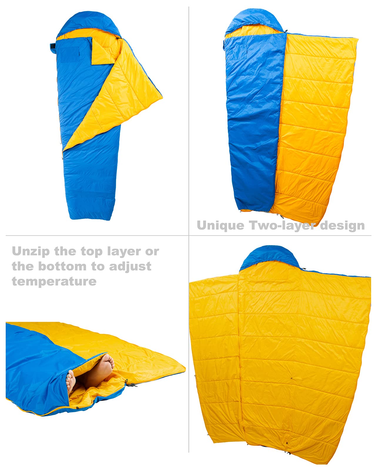 iClimb 1 Anti-Sinking Folding Chair and 1 Super Easy Assemble MESH Cot and 1 3M Thinsulate Insulation Warm Sleeping Bag Bundle, Ultralight Compact for Adults Backpacking Camping