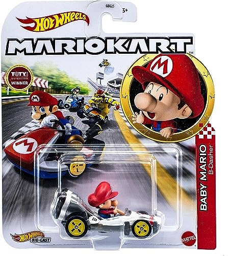 Hot Wheels Mario Kart Character Cars Diecast Complete Set of 7 Vehicles from GBG25-956K Release