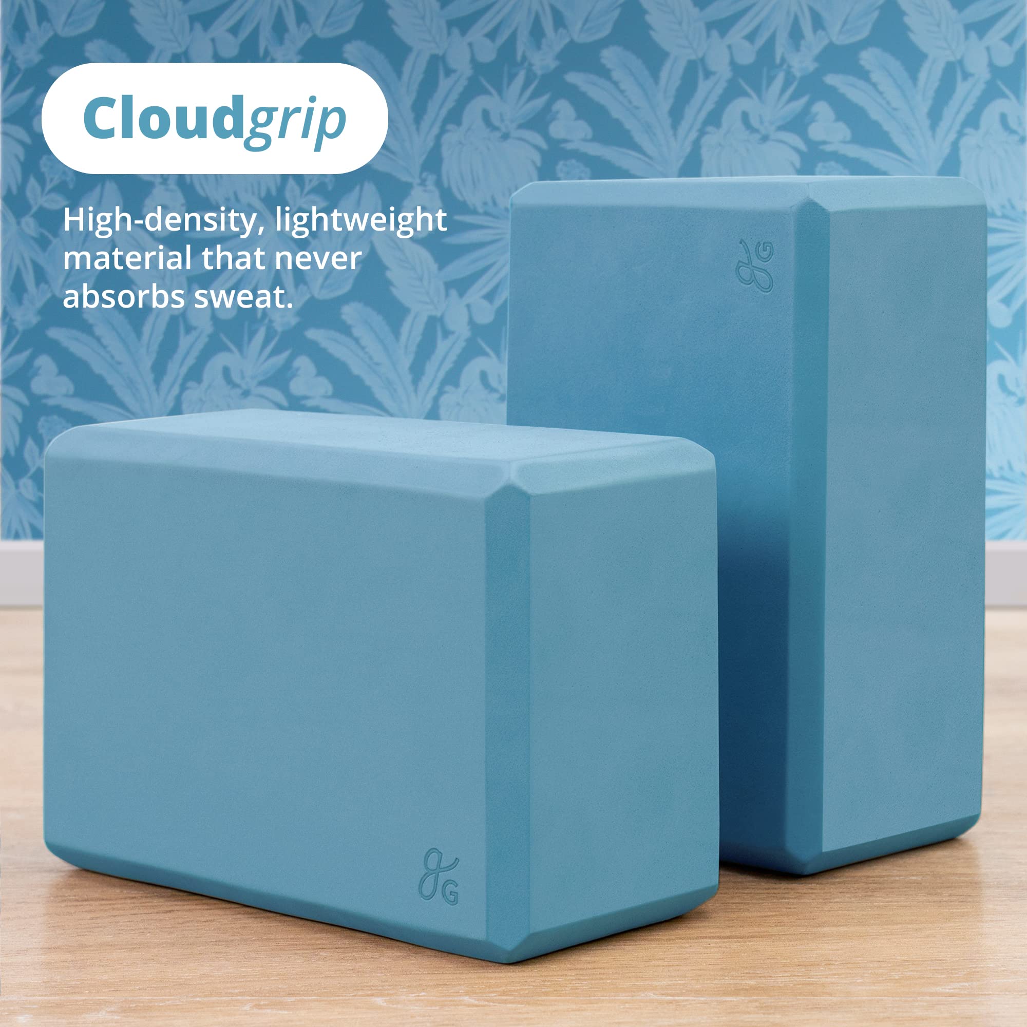 Greater Goods Premium Yoga Blocks for Yoga, Pilates, or Meditation, Deep Sky Blue, (Pack of 2)