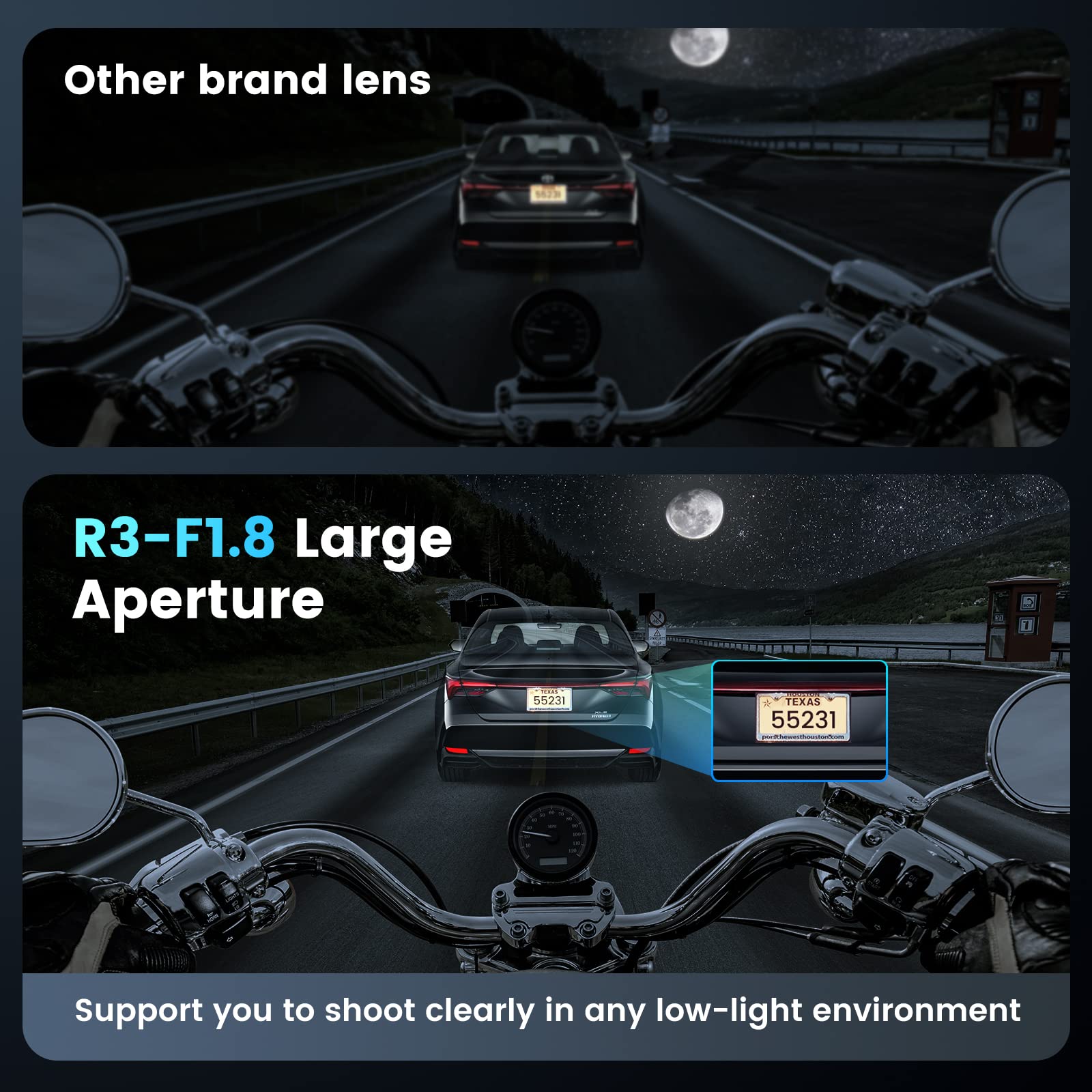 FreedConn Motorcycle Bluetooth Headset with【2K】 Camera [360°Shooting][Upgraded Night Vision][Hi-Res Audio], 2-8 Riders 1500M Motorcycle Communication Systems-128G TF Card, 2000mAh/Music Share/IP65
