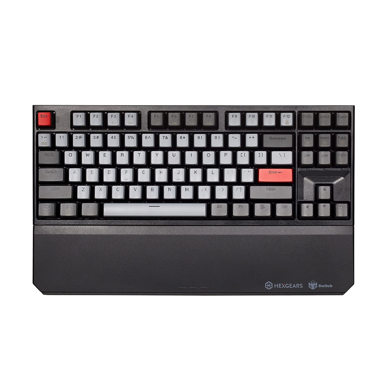 Hexgears X3 Wireless Mechanical Keyboard TKL 87 Keys, Kailh Box 3.0 Gold Switch, Ergonomic, N-Key Rollover, Backlit Gaming Keyboard with Wrist Rest for PC/Tablet/PS/Xbox/Mac/Laptop