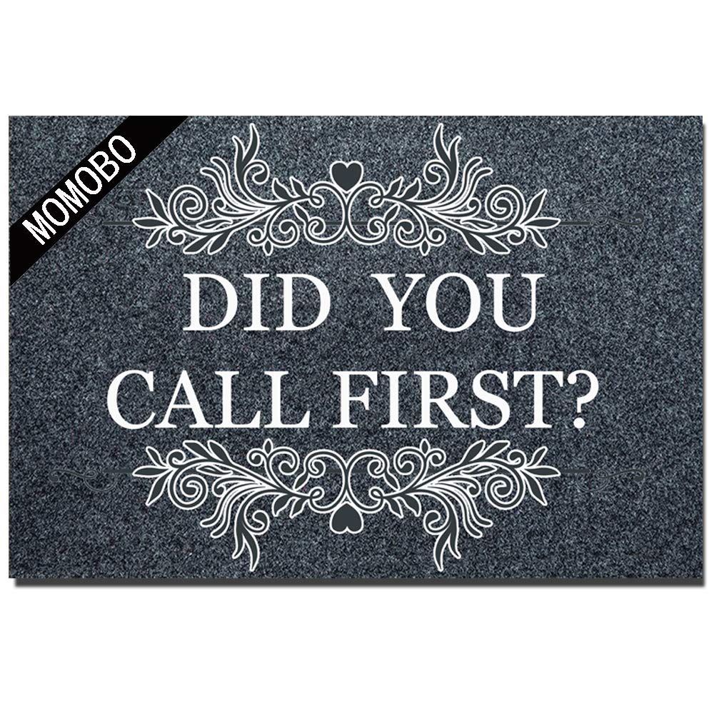 Funny Doormat Custom Indoor Doormat -Did You Call First Home and Office Decorative Entry Rug Garden/Kitchen/Bedroom Mat Non-Slip Rubber 23.6 x15.7 Inch Multi