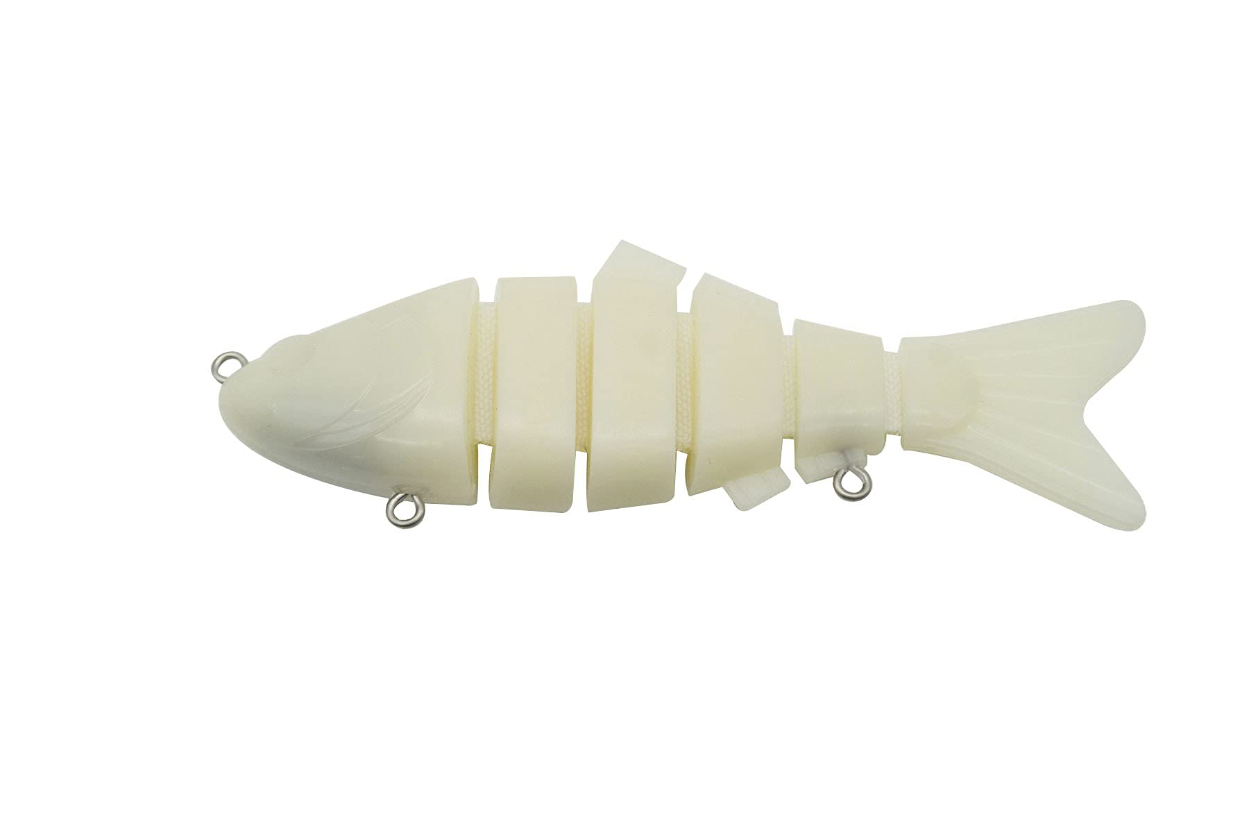 Free Eye 5pcs Unpainted 6 Multi Jointed Swim Bait Fishing ABS Lure Body 101mm 18.55g Blank Lures White 6S