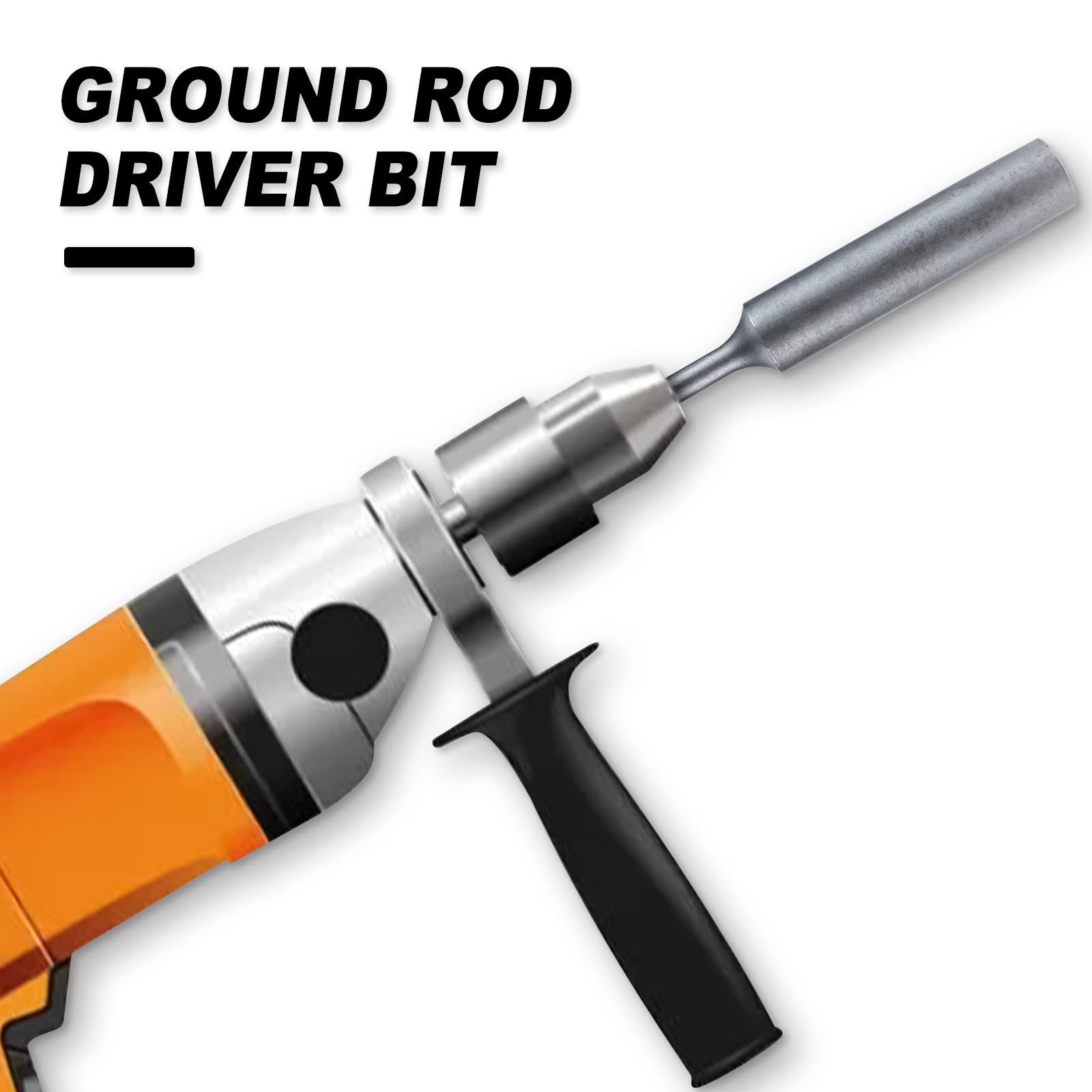 Ground Rod Driver Work with SDS Plus Hammer Drills Bits for 5/8" 3/4" Grounding Rods