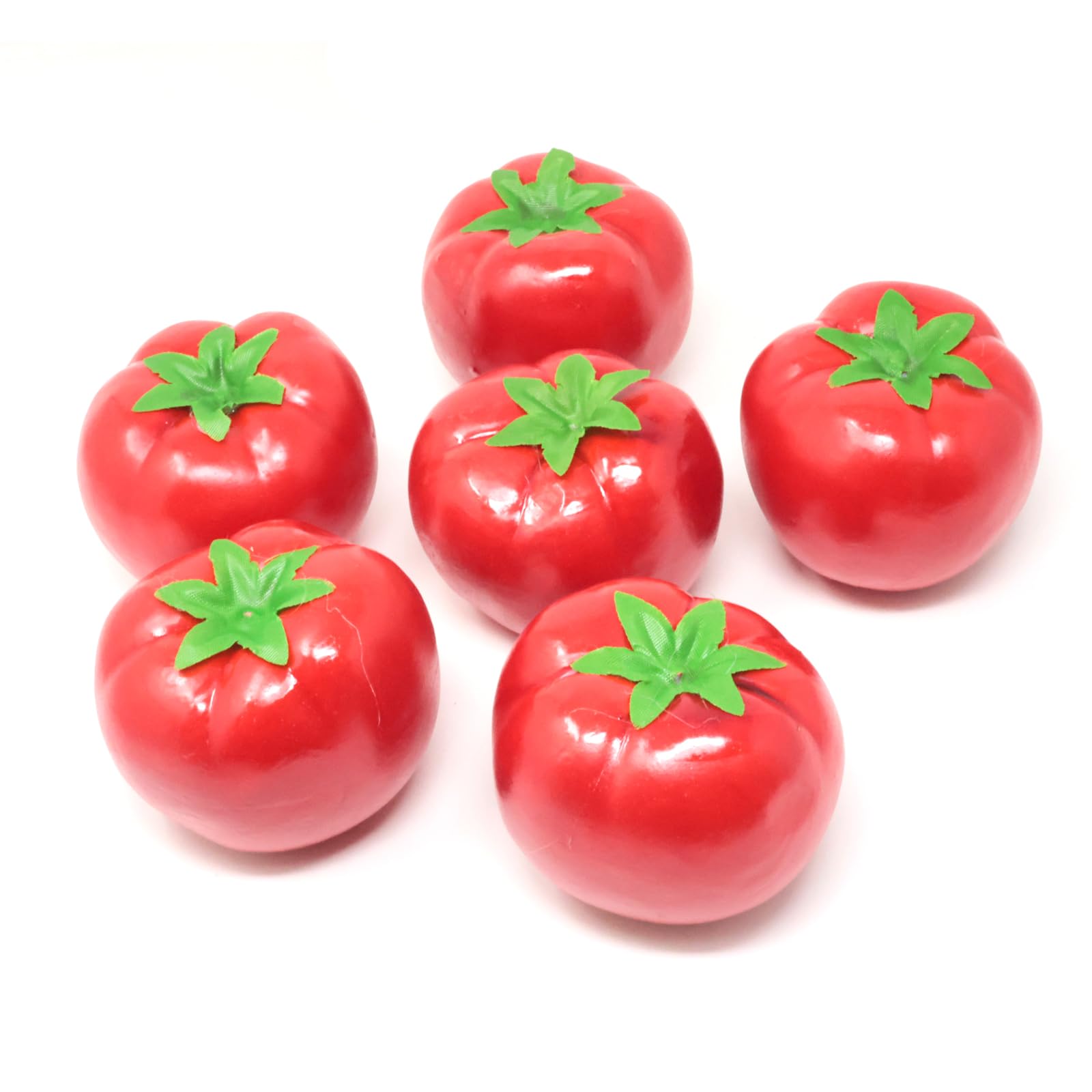 Honbay 6PCS Fake Tomatoes Foam Artificial Tomatoes Model Ornament Simulation Vegetable for Home Party Tabletop Decoration and Photography Prop