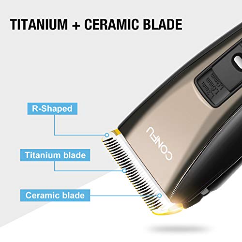 Hair Trimmer, Professional Cordless Hair Clipper Rechargeable Body Hair Removal Machine, Includes Length Guide Combs and Charging Adapter for Beginners Friendly Men