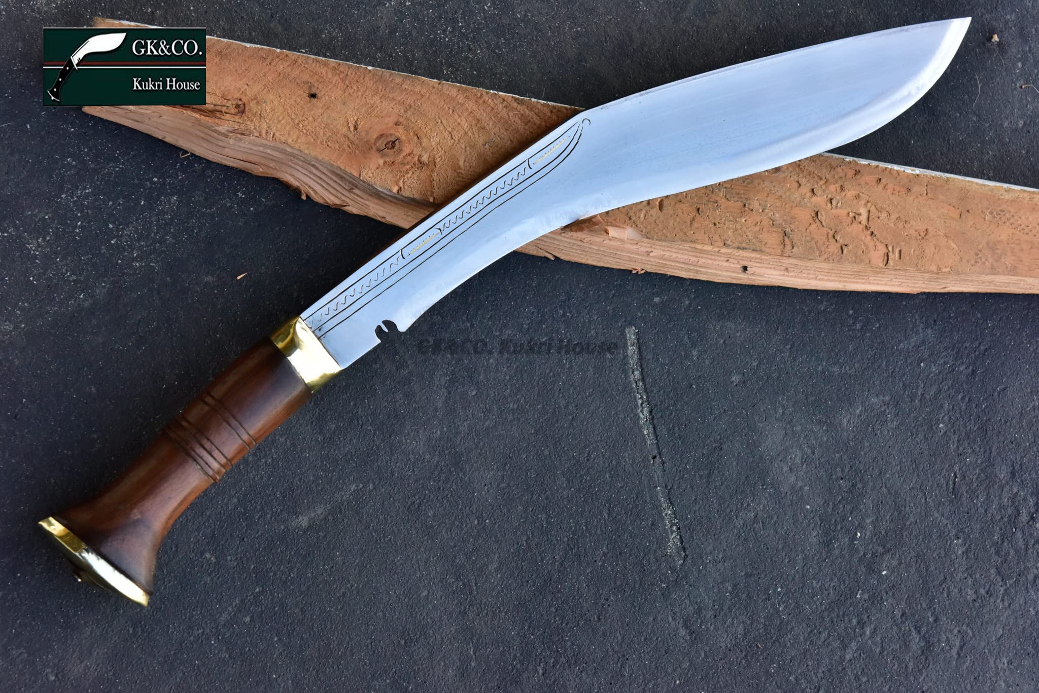 GK&CO. Kukri House Genuine -Authentic Kukri/Khukuri -16'' Bhojpure Wooden Handle Camping and Hunting knife by Gk&Co khukuri