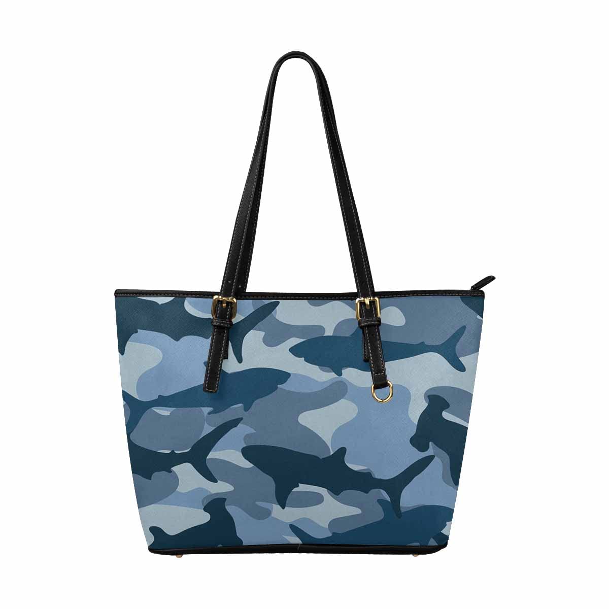 InterestPrint Womens Handbag Ladies Purses Shoulder Bags Tote Military Pattern with Shark