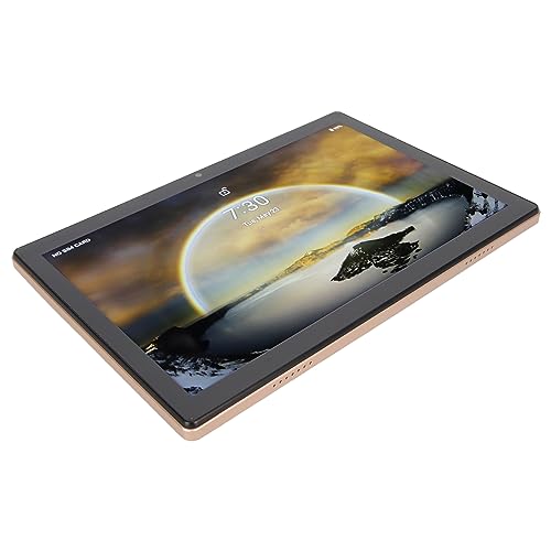 Haofy Gaming Tablet, 6GB RAM 256GB ROM Office Tablet 3 Card Slot 10.1 Inch FHD US Plug 100β240V Octa Core CPU for Family (Gold)