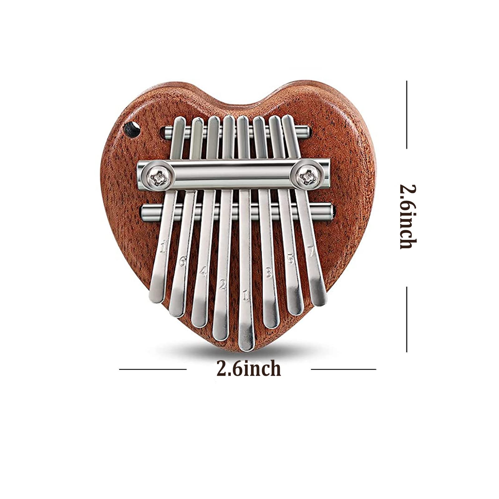 HKPLDE Mini Kalimba 8-key Thumb Piano Mbira Portable Finger Instrument Suitable for Music Beginners Adults or Kids (Water Drop with Lanyard)