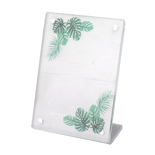 Haofy Desktop Picture Frame, Acrylic Sturdy Picture Frame Simple Cleaning Decorative For Movie Ticket (Monstera Leaves)