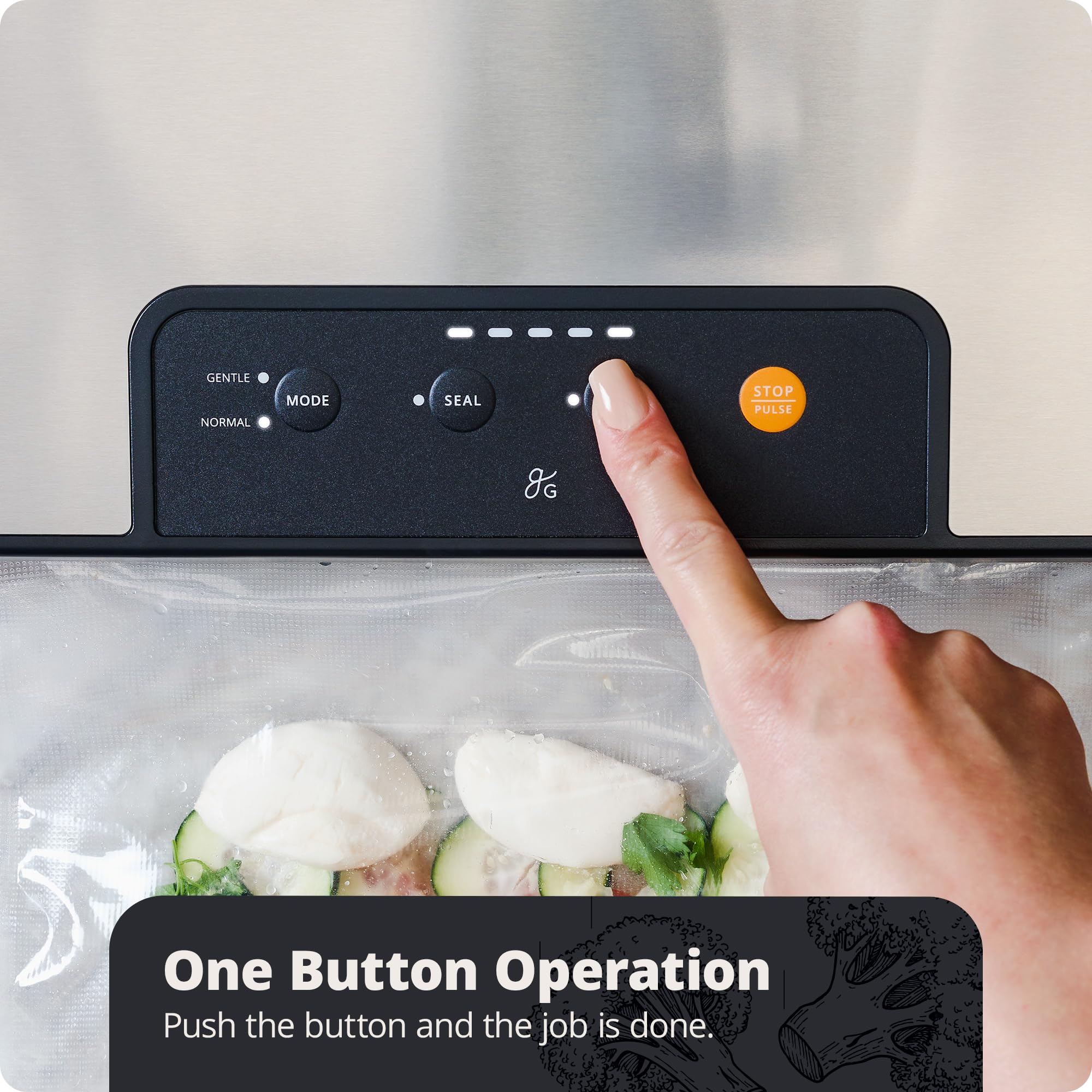 Greater Goods All-In-One Vacuum Sealer Kit - Start Sealing & Saving Today with a Powerful, Fast Sealer that comes with Sealer Bags and Accessories (Onyx Black)