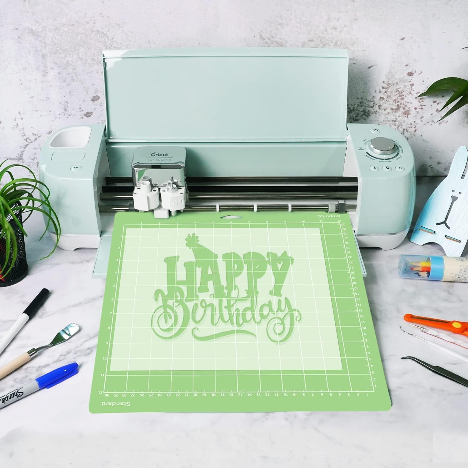 Gwybkq Cutting Mats 12x12 for Cricut Explore One/Air/Air 2/Maker 3/Maker 4 Pack Adhesive Sticky Non-Slip Durable Mat Replacement Accessories (Standard,Light,Strong,Fabric) for Supply, Scrapbock