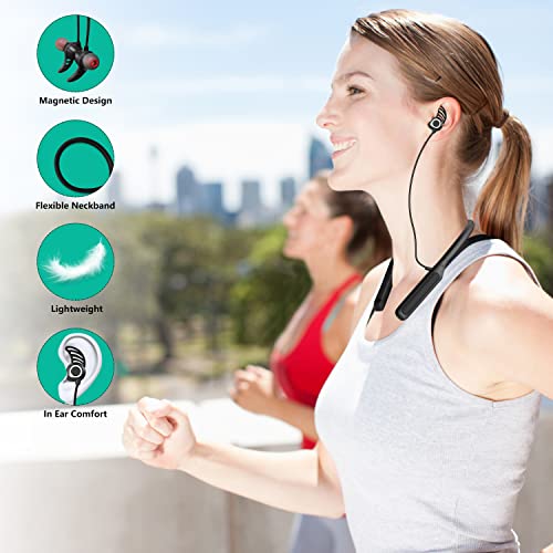 Giveet Bluetooth Headphones Earbuds for TV Watching, Wireless Neckband Earphones w/Bluetooth Transmitter Set for Optical Digital, RCA, 3.5mm Aux Ported TVs, 16Hrs Playtime, Plug & Play, No Audio Delay