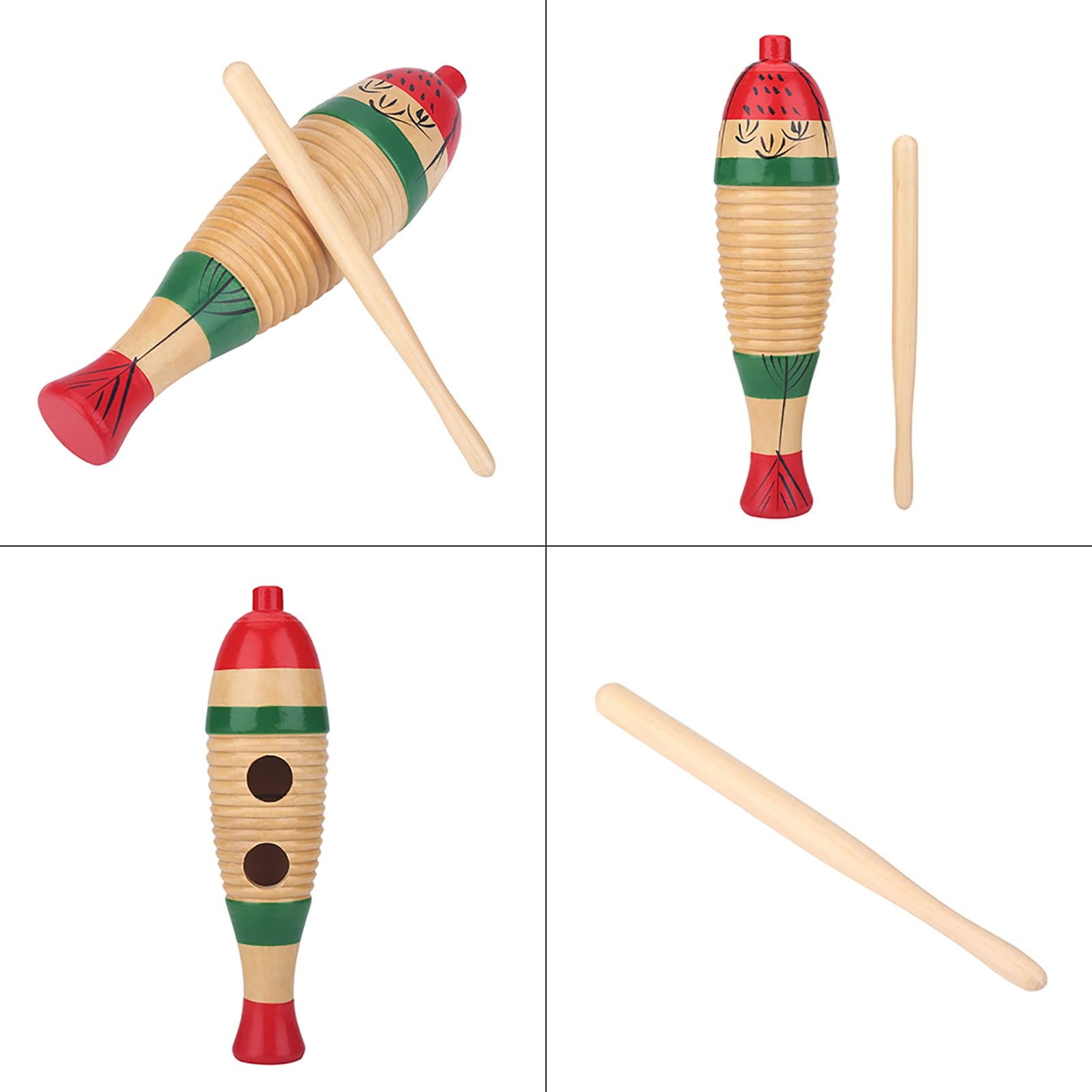 Guiro Wood Percussion Guiro People Musical Instrument Colorful Guiro Gifts for People