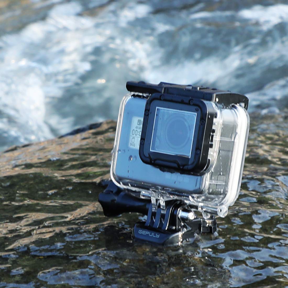 GEPULY Waterproof Housing Case for GoPro Hero 7 Black, Hero 5 6 Black, Hero (2018) - 45M Underwater Protective Dive Housing Shell for GoPro Hero7 Hero6 Hero5 Camera with Bracket Accessories